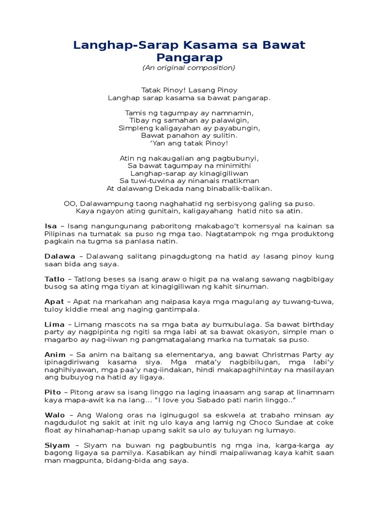 Sabayang Pagbigkas | PDF