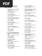 Daftar Perusahaan Kawasan Industri Giic | PDF | Bisnis | Teknologi & Rekayasa