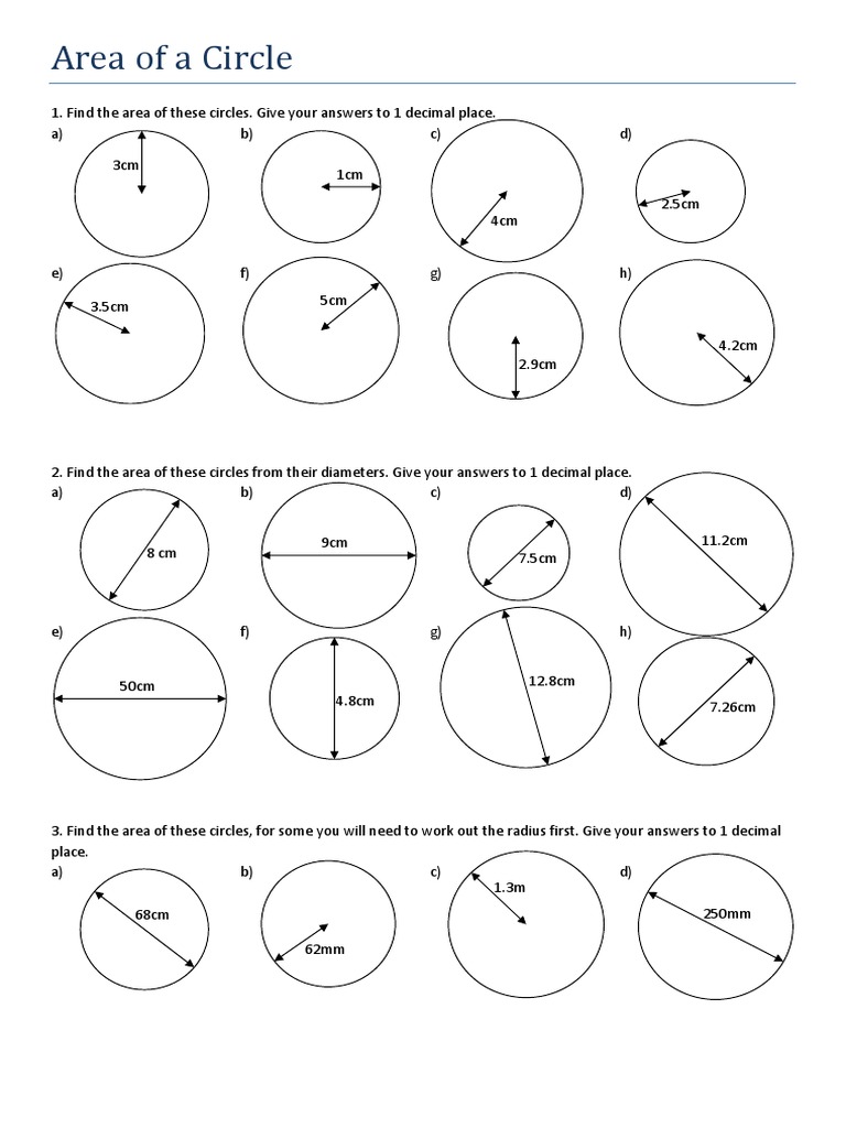 Calculate Areas of Circles, Spheres, and Other Shapes | PDF | Geometric ...