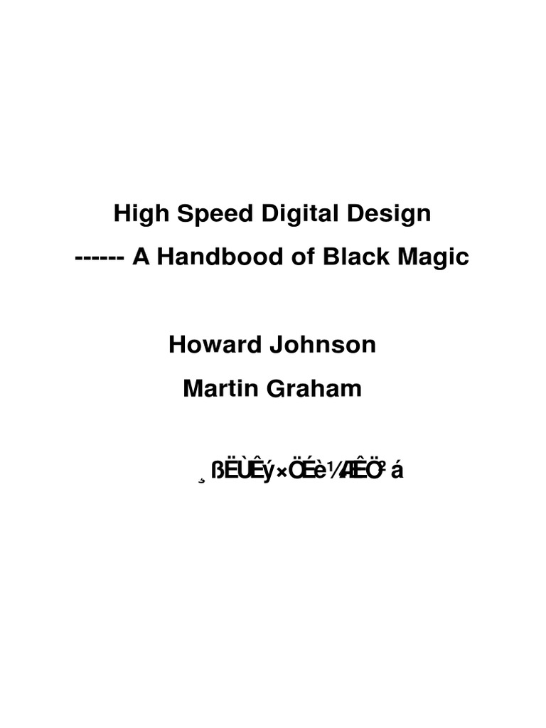 High Speed Digital Design Black Magic PDF | PDF