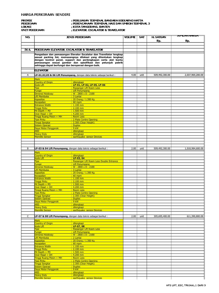 Rab Elevator, Travelator & Escalator Terminal Haji Dan Umroh Terminal 3 ...