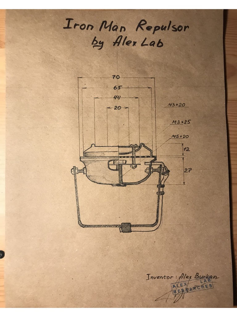 Iron Man Hand Repulsor Blueprints