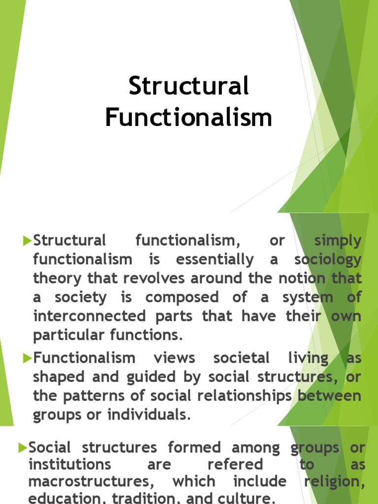 Structural Functionalism | PDF | Social Structure | Scientific Theories