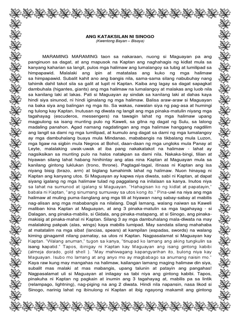 Ang Kataksilan Ni Sinogo
