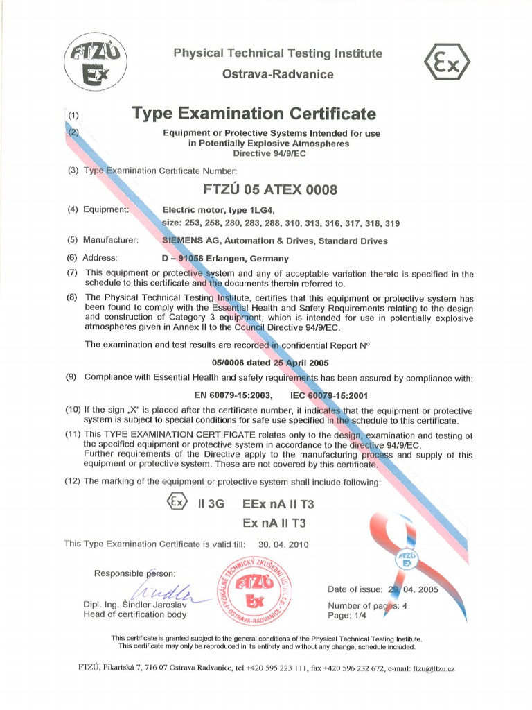 Ftzu 05 Atex 0008 PDF | PDF