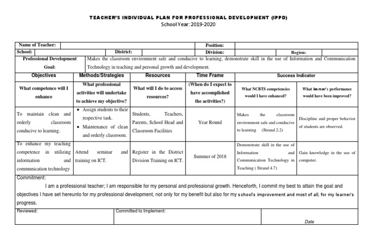 IPPD Sample/format | PDF | Educational Technology | Teachers