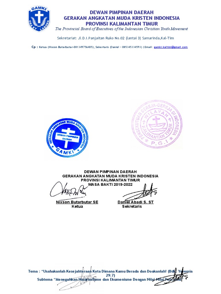 Format TTD Dan Stempel Pgiw | PDF