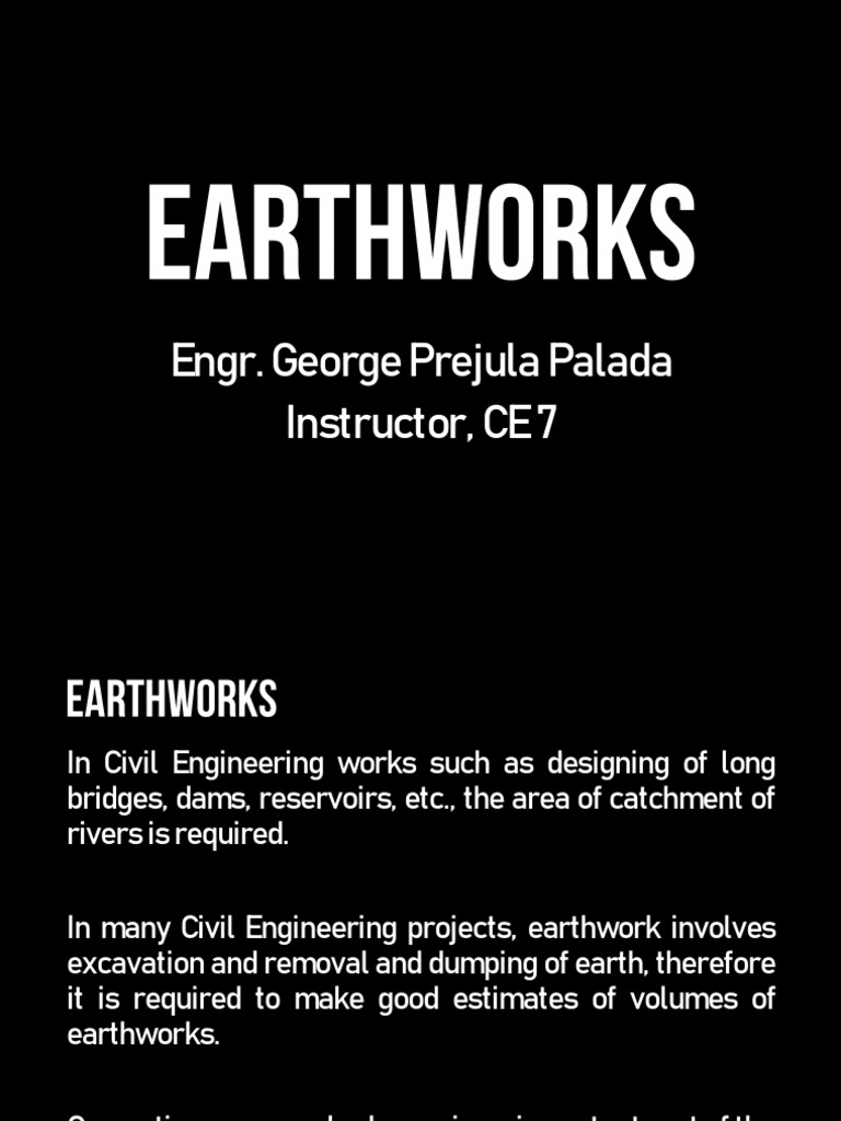 Earthworks | PDF | Slope | Geometry