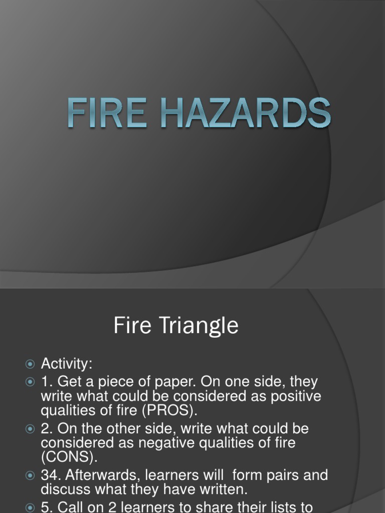 Fire Hazards | PDF | Fires | Chemistry