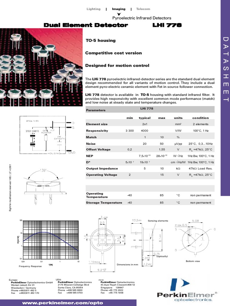 LHI778 | PDF | Sensor | Telecommunications Engineering