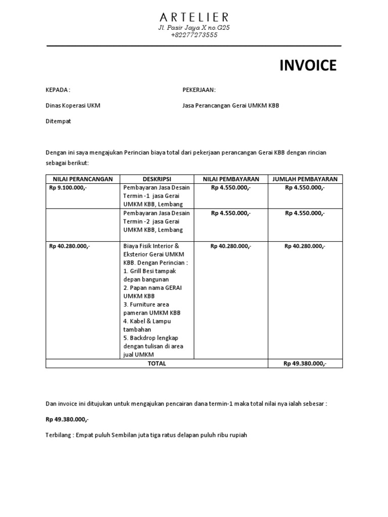 Invoice Termin-1 PDF | PDF