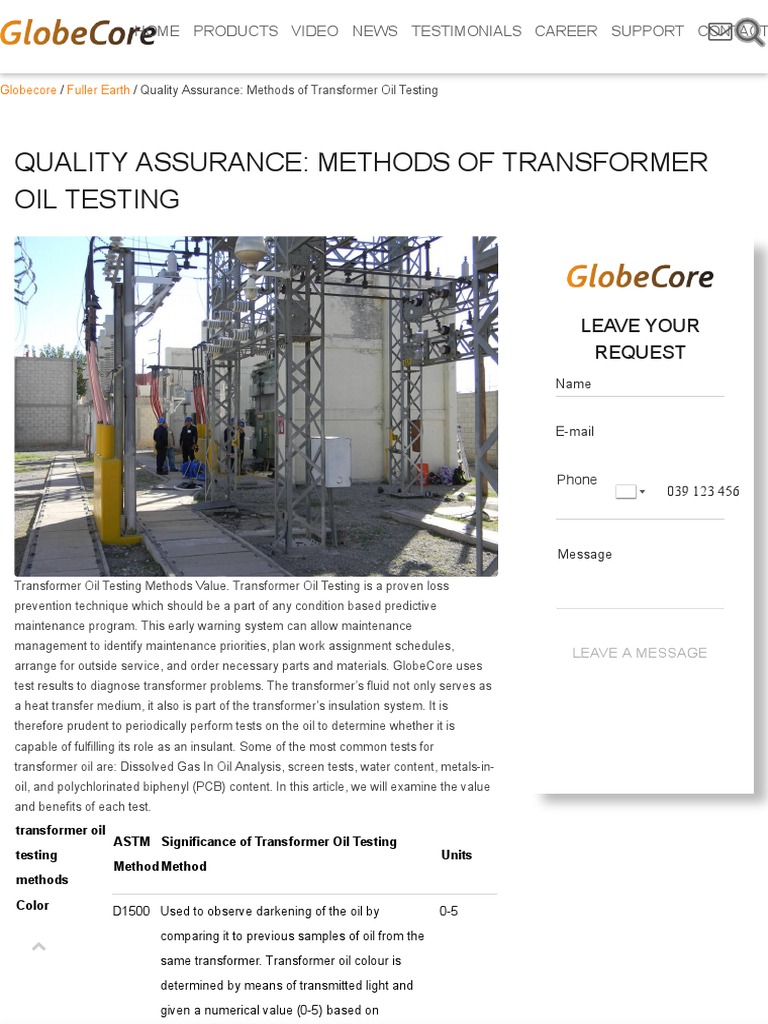 Transformer Oil Testing Methods Explained | PDF | Electrical Breakdown ...