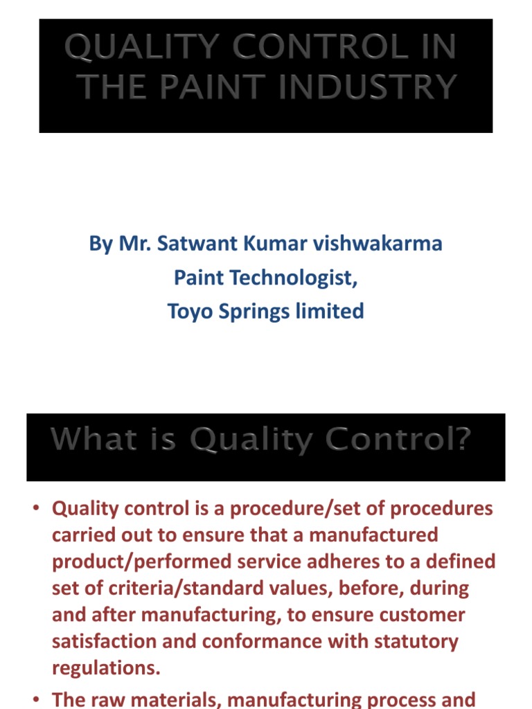 Understanding Paint Quality Control | PDF | Paint | Materials