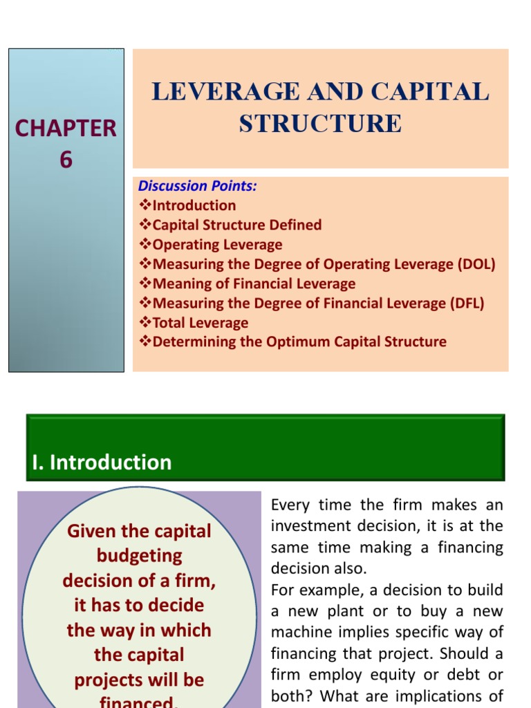 MBA 711 Chapter 06 Leverage and Capital Sturcture | PDF | Capital ...