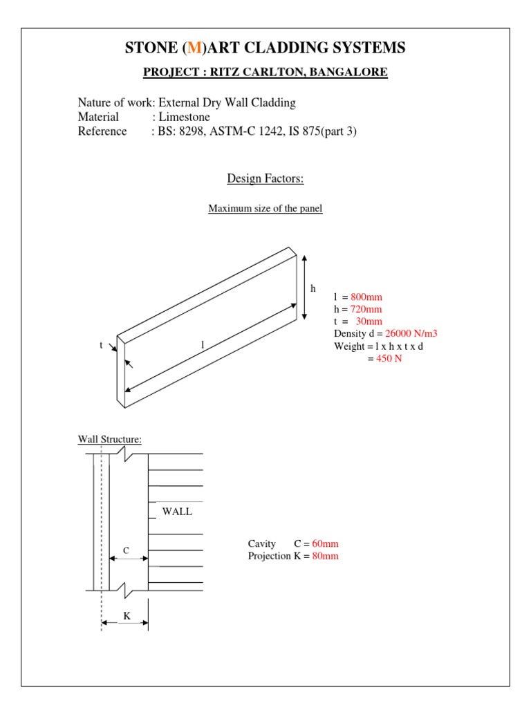 Stone Cladding Design PDF | PDF | Wall | Building Technology