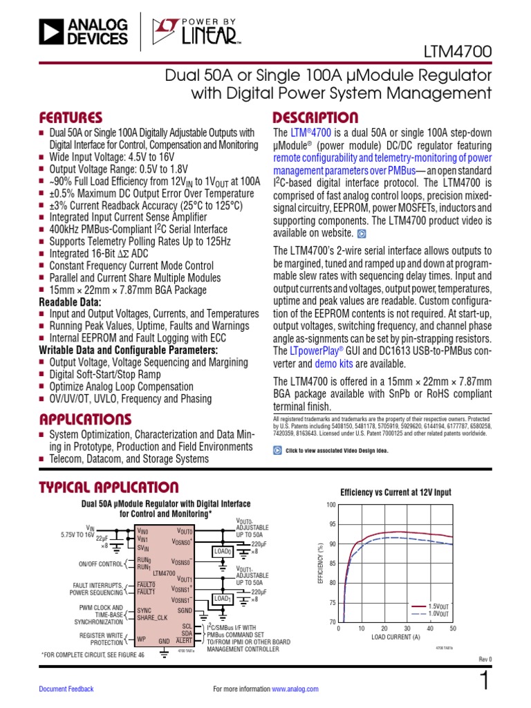 LTM4700 PDF | PDF | Electronic Engineering | Electromagnetism