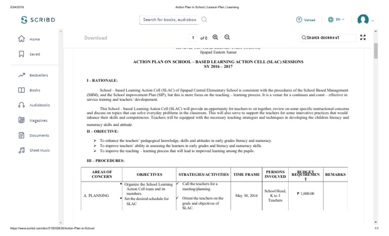 Lac Sample | PDF | Lesson Plan | Teachers