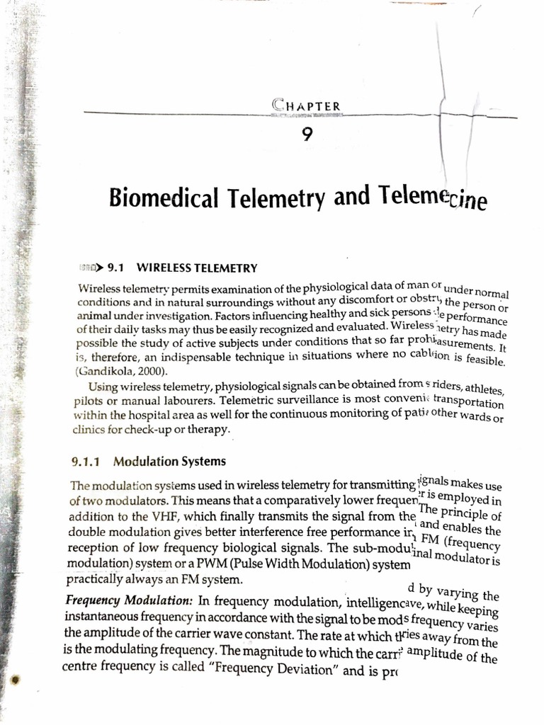 Biomedical Telemetry and Telemedicine PDF | PDF | Frequency Modulation ...