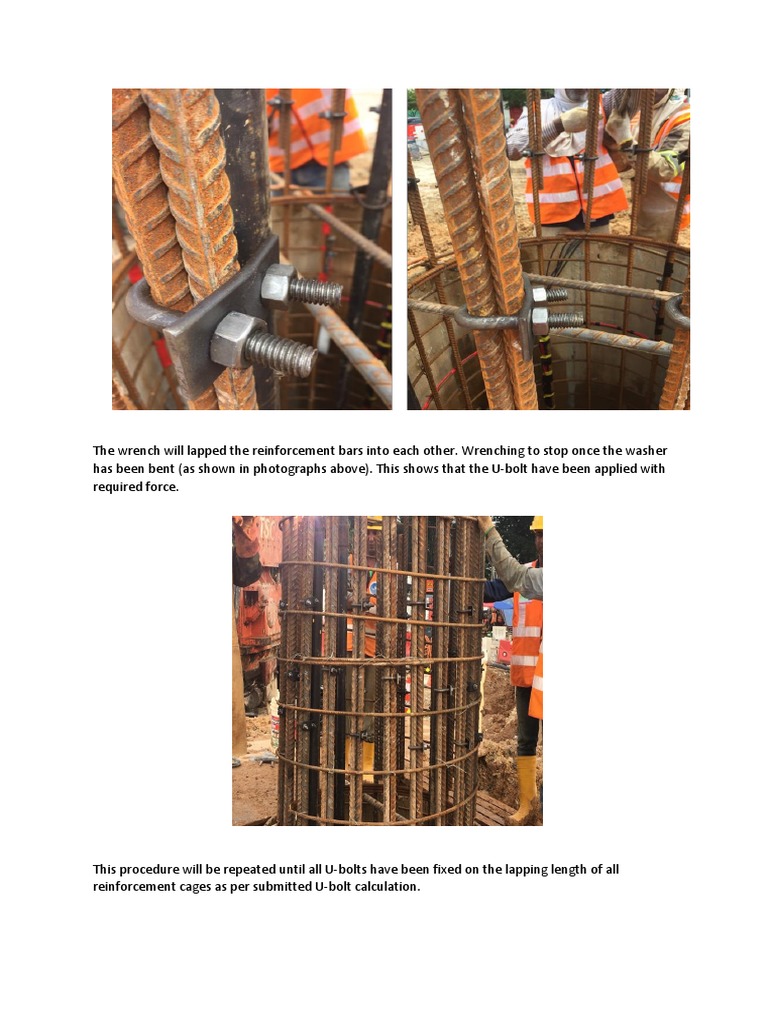 U-Bolt Application in Reinforcement Lapping | PDF