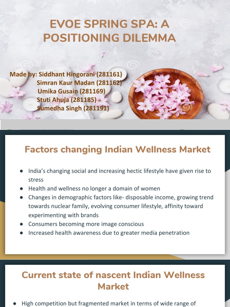 Evoe Spring Spa - Group 4 | PDF | Spa | Market Segmentation