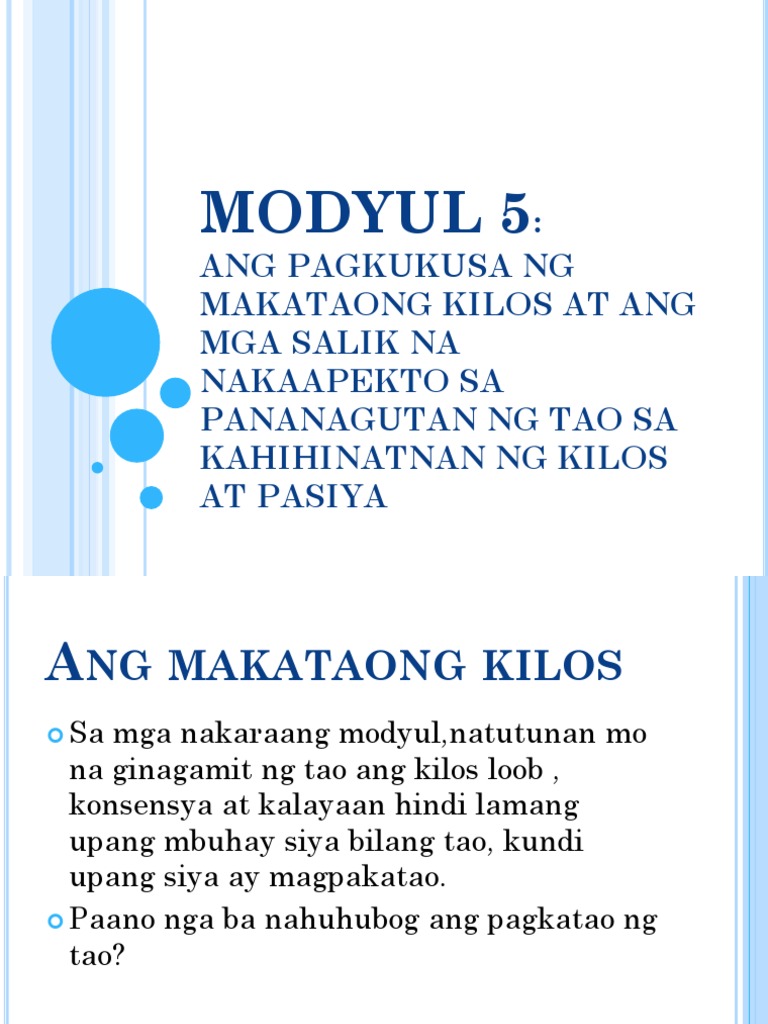 MODYUL 5 ESP Grade 10 | PDF