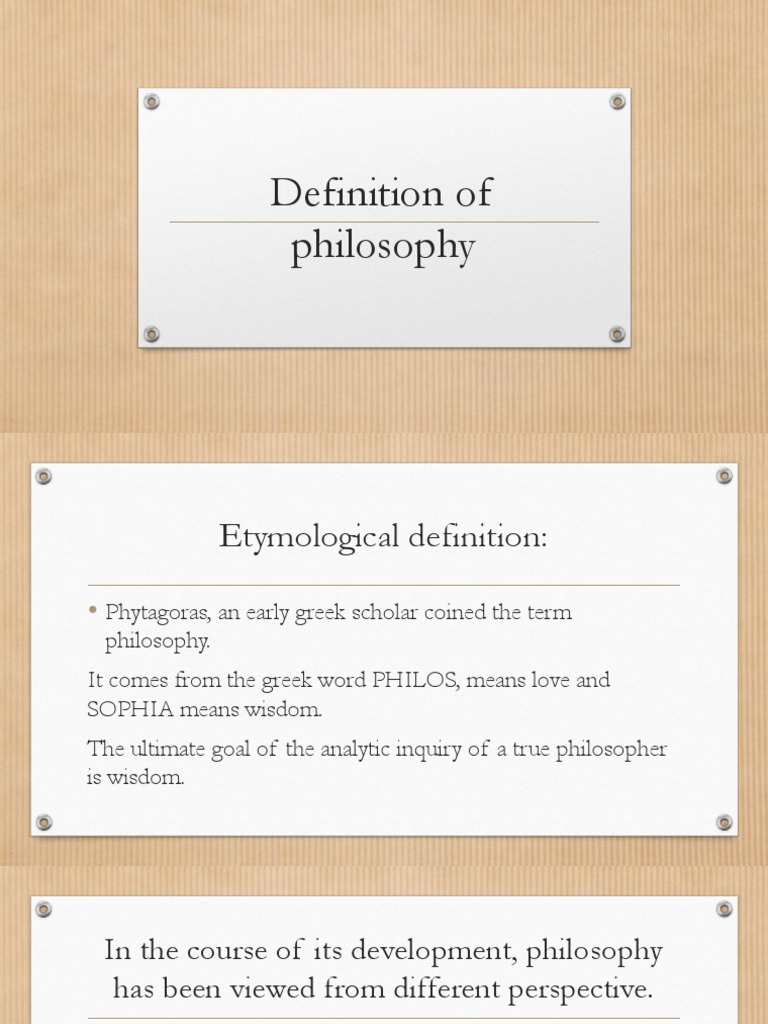 11 PHILO - 1. Definition of Philosophy | PDF | Epistemology | Reason