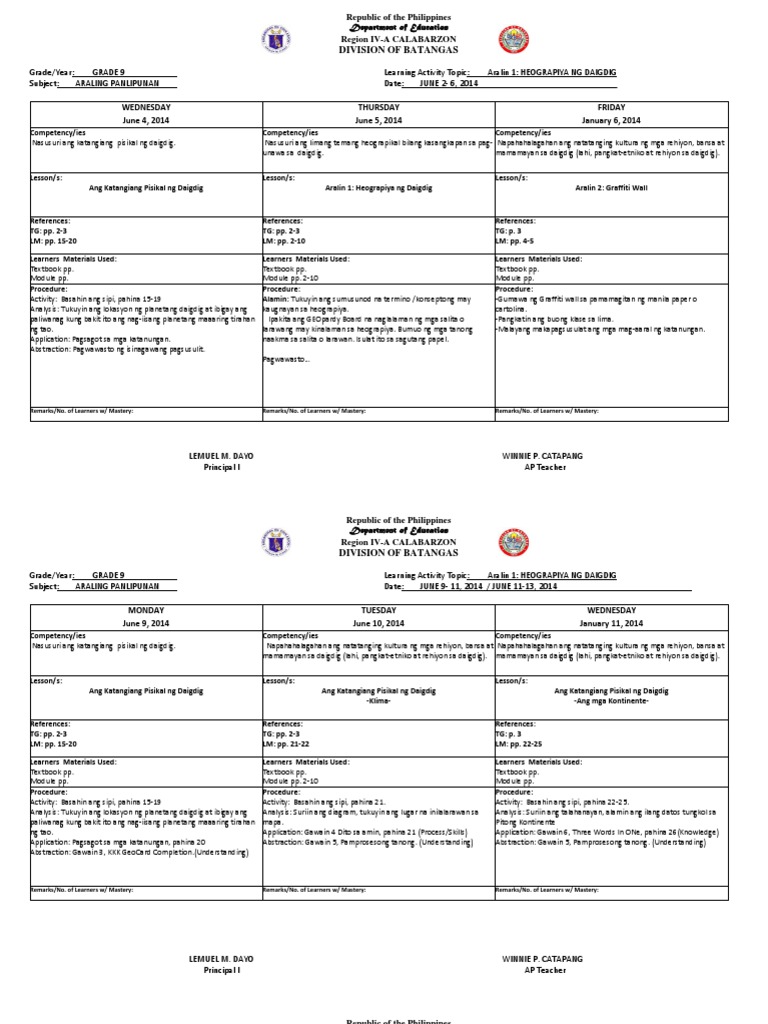 DLL in AP G9 14-15 | PDF