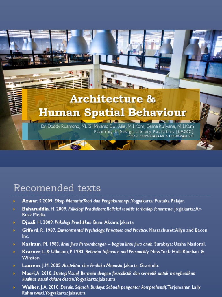 Architecture and Human Spatial Behaviour PDF | PDF