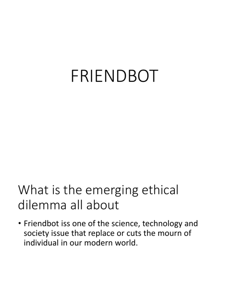 FRIENDBOT | PDF | Social Science | Self-Improvement