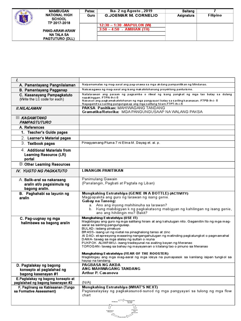 Lp-Mahiwagang Tandang - Panitikan | PDF