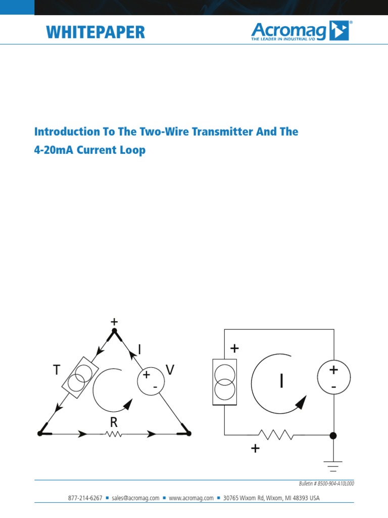 Acromag Intro TwoWire Transmitters 4 20ma Current Loop 904A | PDF ...