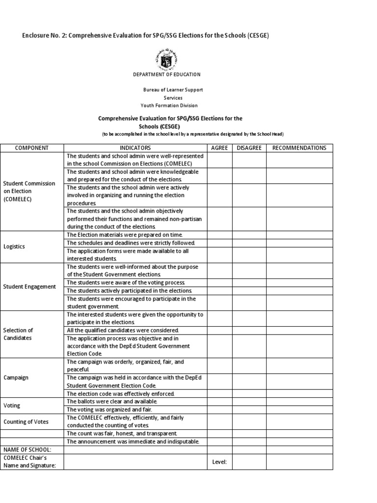 SPG/SSG Election Guidelines and Forms | PDF | Voting | Elections
