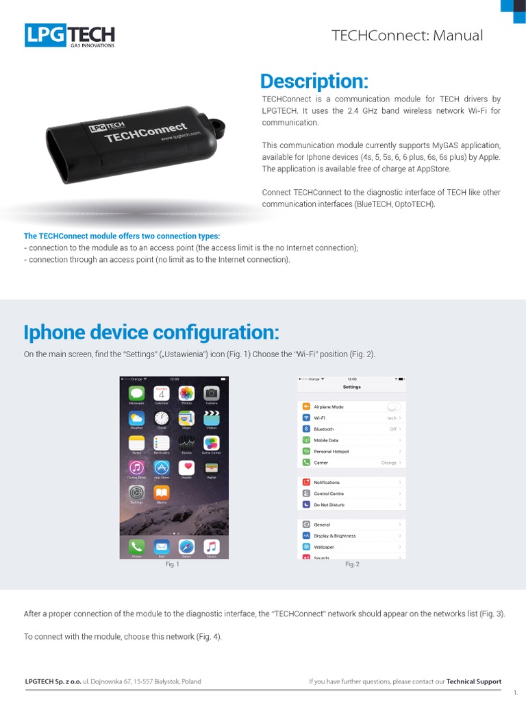 TECHConnect Manual EN PDF | PDF | I Phone | Wi Fi