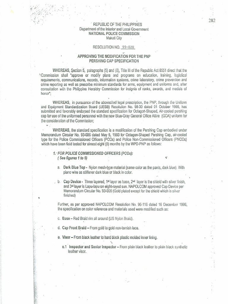 99-020.pershing Cap | PDF