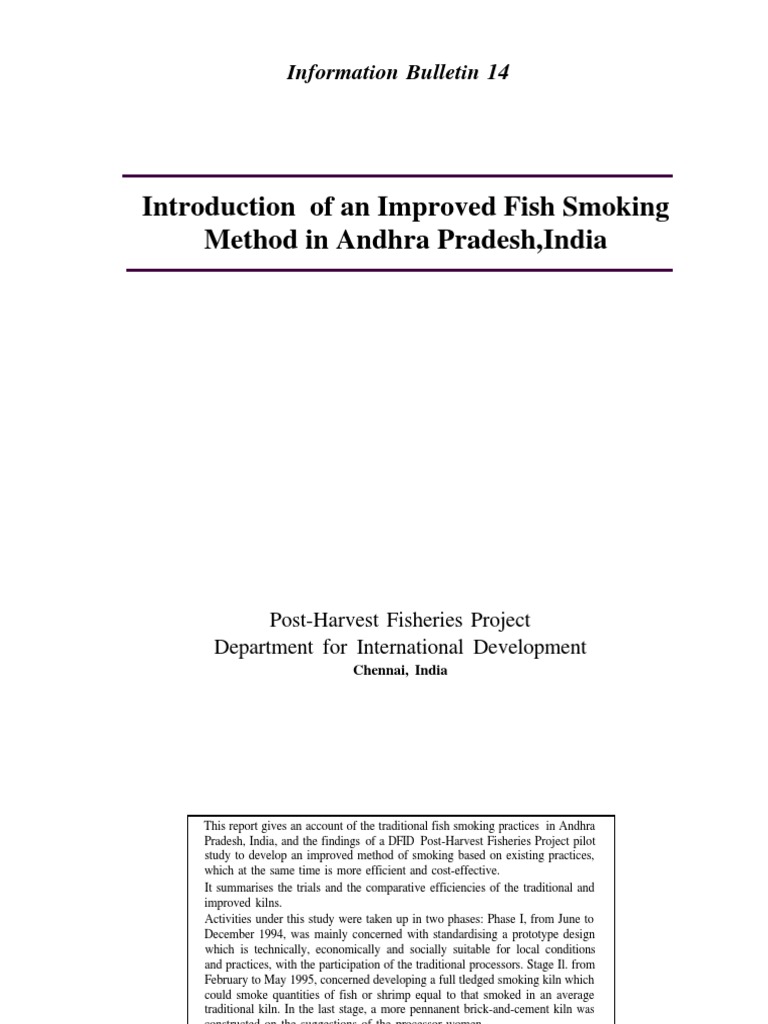 Improved Fish Smoking Methods in AP | PDF | Smoking (Cooking) | Nature