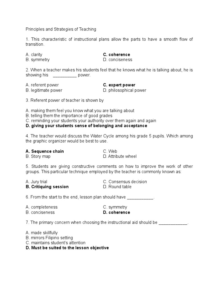 Principles and Strategies of Teaching | PDF | Classroom Management ...