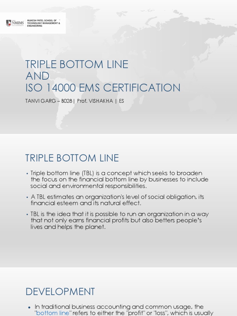 Triple Bottom Line | PDF | Economy And The Environment | Natural ...