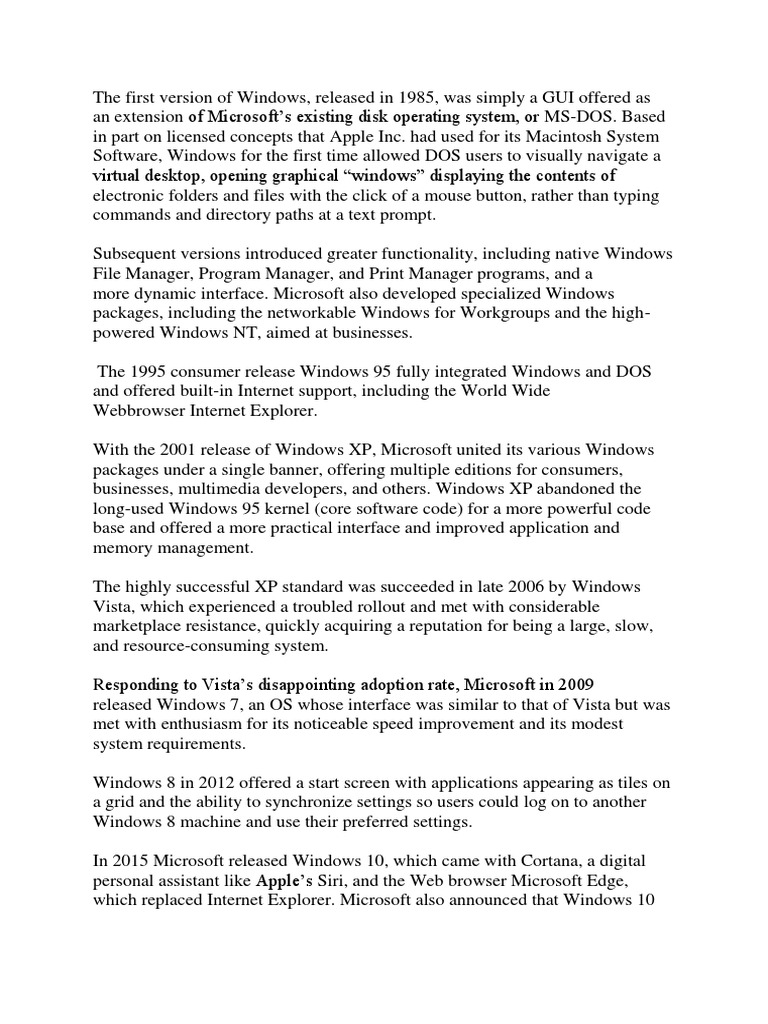 The First Version of Windows | PDF | Graphical User Interfaces | Microsoft Windows