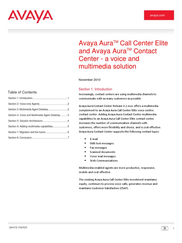 Avaya Aura Contact Center and Call Center Elite | Call Centre | Text Messaging