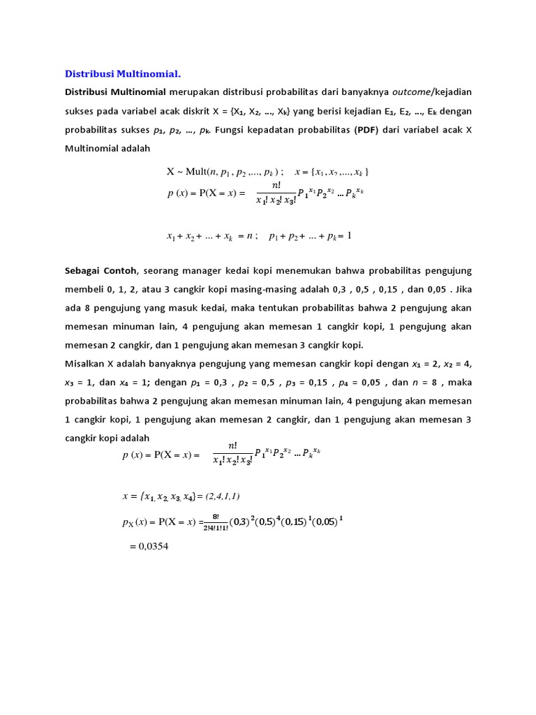 Distribusi Multinomial | PDF