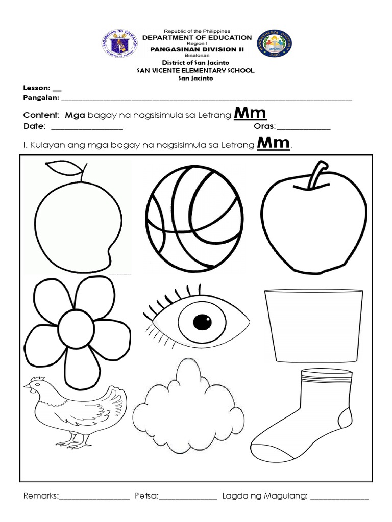 Worksheet - Letters | PDF