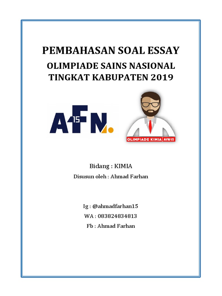 Pembahasan Soal Essay Osk 2019 | PDF