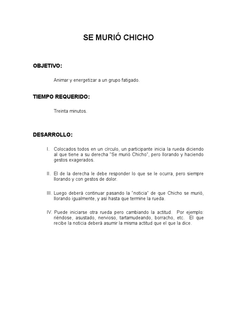 Se Murió Chicho | PDF