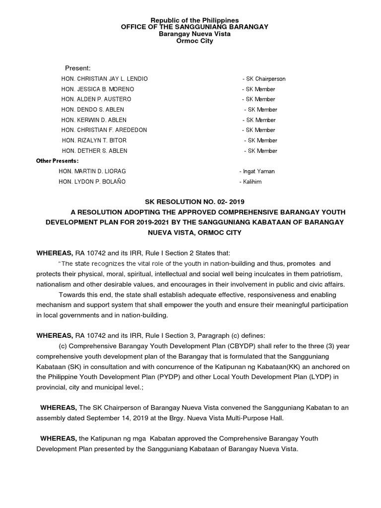 Boroc Cbydp Resolution | PDF | Public Sphere | Virtue