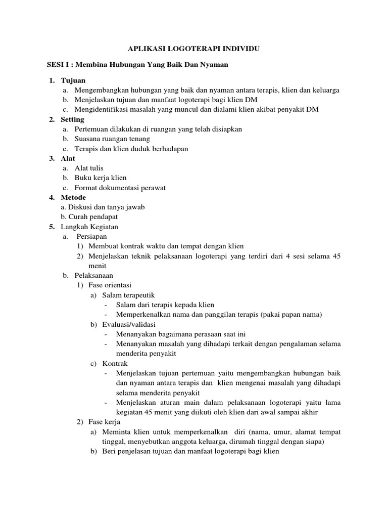 Aplikasi Logoterapi Individu | PDF