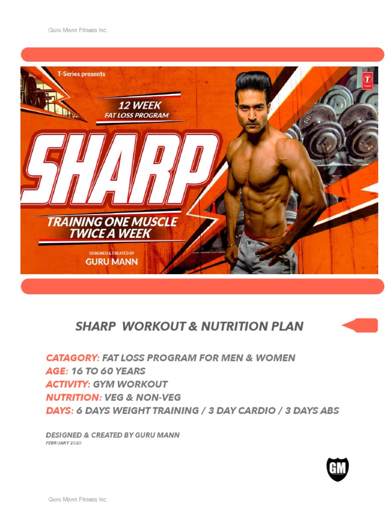 SHARP Workout and Nutrition Plan by Guru Mann | PDF | Physical Exercise ...