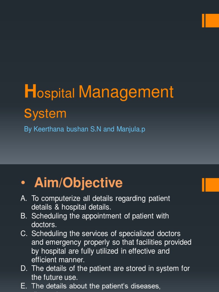 Hospital Management System | PDF | Patient | Hospital
