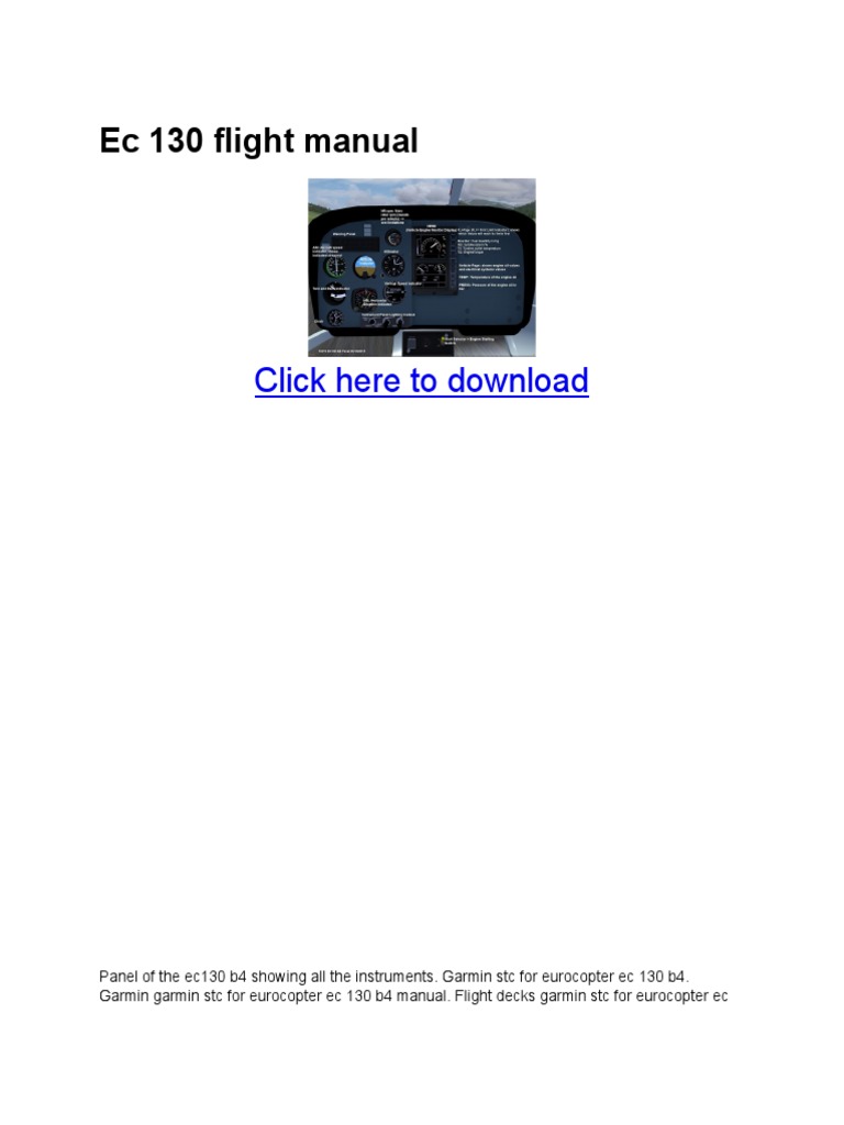 Ec 130 Flight Manual PDF | PDF | Helicopter | Aviation