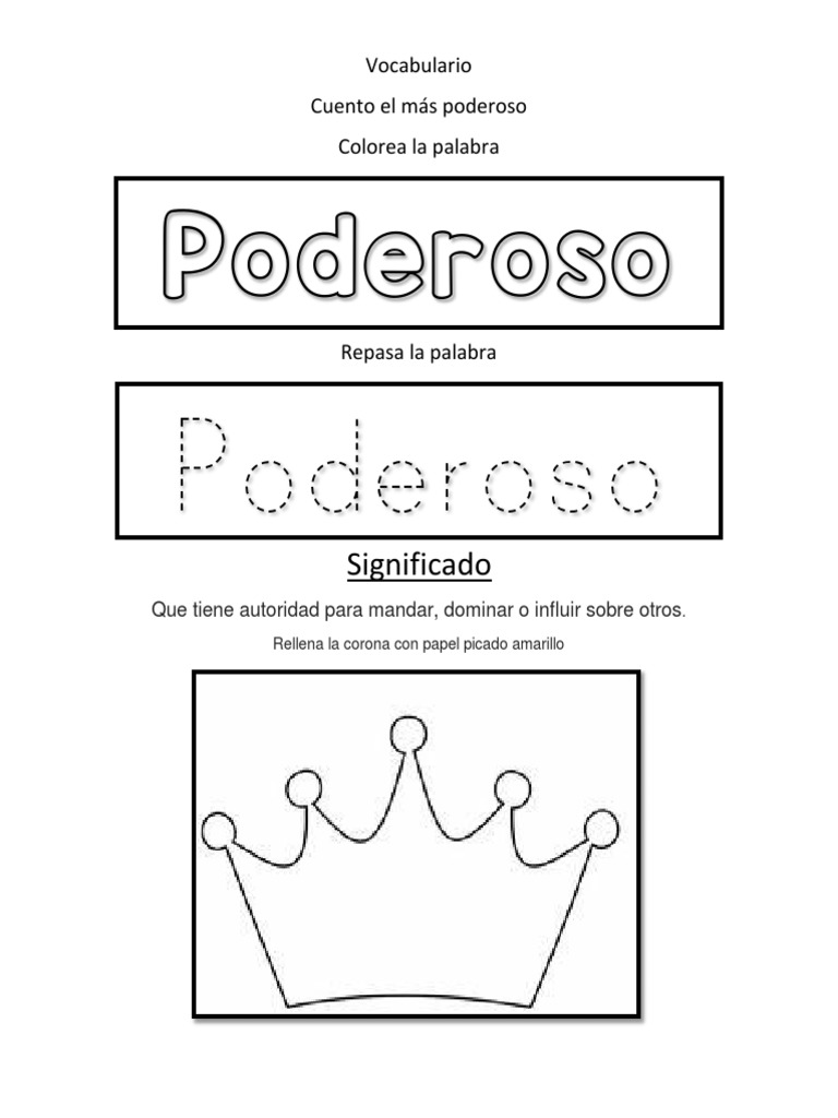 Vocabulario - El Mas Poderoso | PDF