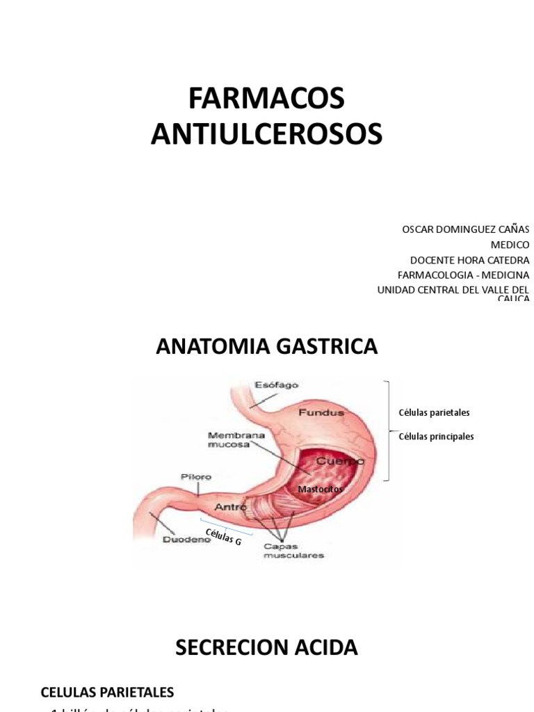 Farmacos Antiulcerosos PDF | PDF | Estómago | Farmacología